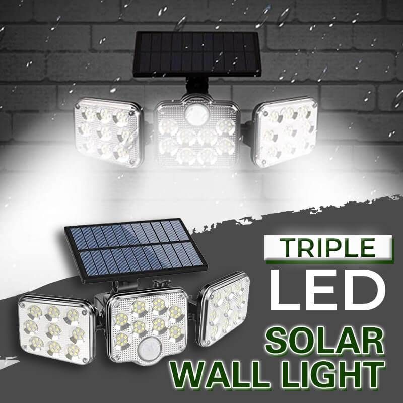 Triple LED Solar Wall Light (Free shipping) – bueaew